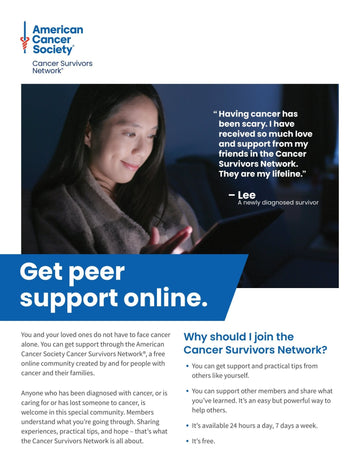 American Cancer Society - Educational Materials, Brochures, and Flyers